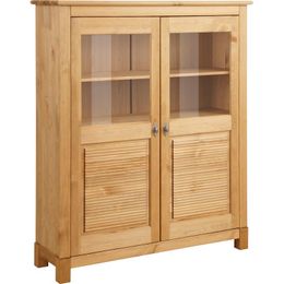 Home Affaire Highboard &raquo;Rauna&laquo; Vitrine, Breite 111,6 cm, aus massiver Kiefer beige