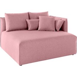 OTTO home Ottomane &raquo;N&ouml;re&laquo; kurzes Lounge-Modul - zum Zusammenstellen, Breite 138 cm, Tiefe 128 cm rosa 100% Polyester