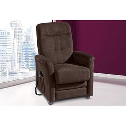 Sit & More sit&more TV-Sessel &raquo;Charlie&laquo; Set, wahlweise mit Motor und Aufstehhilfe braun Altara Nubuck , die Luxus-Microfaser aus 100% Polyester;Luxus-Kunstleder;