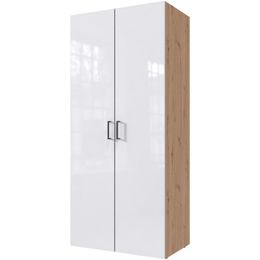 wimex Kleiderschrank &raquo;Mugano,in 3 Breiten, 2 Tiefen, viele Farben, Made in Germany&laquo; in Basic oder Premium Ausstattung, mit kurzen Griffen aus Metall schwarz