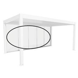 BioHort Glasschiebet&uuml;r &raquo;Klarglas Gr. 5,5 m f&uuml;r Pergola, verschiedene Farben&laquo; 512,5x 234,9 cm, Glaselemente aus 10 mm ESG Glas, Stahl