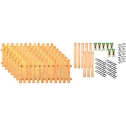 TETZNER & JENTZSCH Lattenzaun &raquo;Lakeland 5&laquo; 7 Elemente, LxH: 1332x100 cm braun Holzwerkstoff