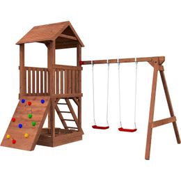Palmako Spielturm &raquo;JESPER SET 3&laquo; BxTxH: 361x304x314 cm braun Holzwerkstoff