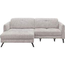 set one by Musterring Ecksofa &raquo;SO 4400 V&laquo; wahlweise mit motorischer Bettfunktion & Kopfverstellung, Fu&szlig; schwarz beige 100% Polyester