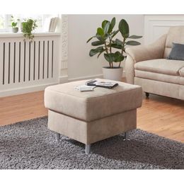 Sit & More sit&more Hocker &raquo;Cardoso&laquo; beige Luxus-Microfaser 2 (100% Polyester);Luxus-Microfaser ALTARA NUBUCK (100% Polyester);Luxus-Microfaser 1 (100% Polyester