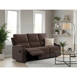 OTTO home 3-Sitzer &raquo;Napori&laquo; Kinosofa mit 2 x Relaxfunktion und Getr&auml;nkehalter braun 100% Polyester