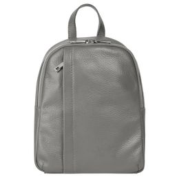 Samantha Look Damen Cityrucksack Echt Leder, Made in Italy grau B/H/T: 29cm x 9cm, onesize