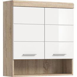 Welltime H&auml;ngeschrank &raquo;SIENA, Breite 74cm, 2 T&uuml;ren, 1 offenes F&auml;cher, MDF-Front&laquo; TOPSELLER!, in verschiedenen Farben erh&auml;ltlich, Badm&ouml;bel, Badschrank,