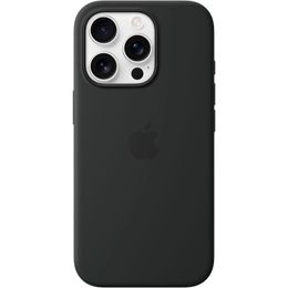 Apple Smartphone-H&uuml;lle &raquo;iPhone 16 Pro Silikon Case mit MagSafe&laquo; iPhone 16 Pro 16,0 cm (6,3 Zoll) schwarz Mikrofaser, Silikon Speziell f&uuml;r das iPhone 16 Pro 