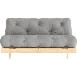 Karup Design Daybett &raquo;Daybett Roots Schlafsofa &ndash; G&auml;stebett & Sofa aus FSC -Kiefer&laquo; Inkl. Futonmatratze, in mehreren Gr&ouml;&szlig;en & Farben erh&auml;ltlich grau Bezug: 80% 