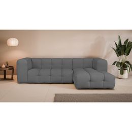 LeGer Home by Lena Gercke Ecksofa &raquo;TALISHA L-Form Designersofa, moderne Steppung, B/T/H: 276/178/75 cm&laquo; aufwendig gepolstert, hoher Sitzkomfort grau 