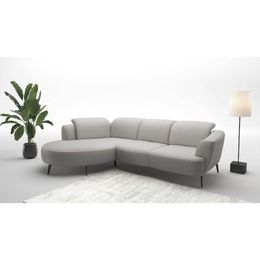 Sit & More sit&more Ecksofa &raquo;Zoe&laquo; ink.Sitztiefenverstellung, wahlweise mit Kopfteilverstellung grau 95% Polyester, 5% Polyamid