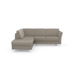 Sit & More sit&more Ecksofa &raquo;Visby L-Form&laquo; Wahlweise mit Bettfunktion und Stauraum, frei im Raum stellbar braun