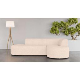 OTTO home Ecksofa &raquo;Ecksofa Tvinne mit Ottomane links oder rechts bestellbar&laquo; L-Form, mit Wellenunterfederung, BxTxH 260x170x73 cm beige 100% Polyester