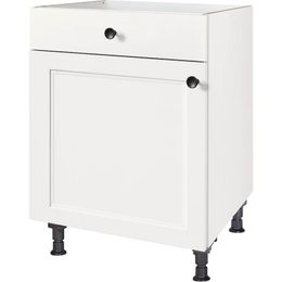 Nobilia Kochfeldumbauschrank &raquo;"Cascada", mit Schukasten und T&uuml;r, Ausrichtung w&auml;hlbar&laquo; vormontiert, Breite 60 cm wei&szlig;