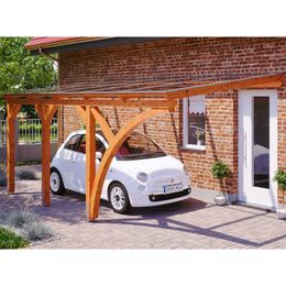 Skan Holz Anlehncarport &raquo;Eifel&laquo; Leimholz 276 cm hellbraun braun