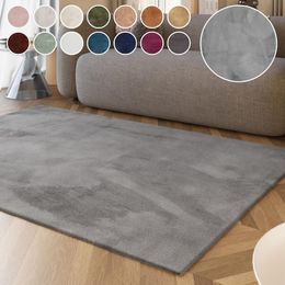 Esprit Hochflor-Teppich &raquo;Alice ESP-4377, Kunstfell&laquo; rechteckig 25 mm H&ouml;he Kaninchenfell-Haptik, besonders weich und dicht, f&uuml;r alle R&auml;ume grau Kunstfaser