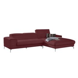W.Schillig Ecksofa &raquo;piedroo, Designsofa mit tollem Sitzkomfort, bequem und elegant, L-Form&laquo; Kopfteilverstellung, wahlweise mit Sitztiefenverstellung, 