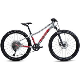 GHOST Mountainbike &raquo;Kato 24 Pro&laquo; 10 Gang Shimano Deore RD-M600 Schaltwerk Kettenschaltung f&uuml;r Damen und Herren, Kettenschaltung silber Mountainbike