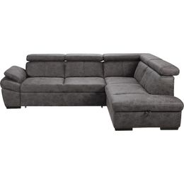exxpo - sofa fashion Ecksofa &raquo;Salerno, Funktionssofa, hoher Sitzkomfort, Breite 268cm, L-Form&laquo; inkl. Kopf- und Armteilverstellung, wahlweise mit 