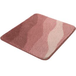 Kleine Wolke Badematte &raquo;Malena&laquo; H&ouml;he 20 mm rutschhemmend beschichtet fu&szlig;bodenheizungsgeeignet Badteppich, modernes Wellen Design, Farbverlauf, waschbar rosa 