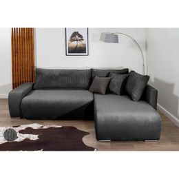 Collection AB Ecksofa &raquo;Poppy, L-Form, Breite 227 cm mit Schlaffunktion&laquo; inkl. Schlaffunktion und Bettkasten 100%Polyester
