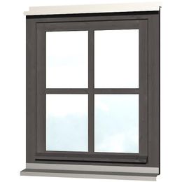Skan Holz Fenster &raquo;Einzelfenster&laquo; f&uuml;r Carports, 69,1 x 82,1 cm grau Glas, Massivholz