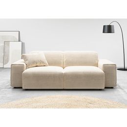 Home Affaire 2,5-Sitzer &raquo;Glimminge auch in Breitcord, Feincord + Easy care-Bezug&laquo; besondere Kedern&auml;hte, Zierkissen beige 100% Polyester