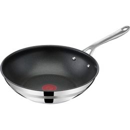 Tefal Wok &raquo;Jamie Oliver E31019 Cook Smart&laquo; Edelstahl Antihaftversiegelung, Thermo-Signal, Induktion, &Oslash; 28 cm grau
