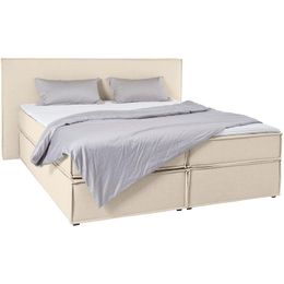 LeGer Home by Lena Gercke Boxspringbett &raquo;Yuma&laquo; incl. Topper, in 4 Breiten, 3 Matratzenarten und je 2 H&auml;rtegraden beige 100% Polyester