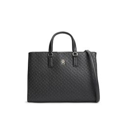 Tommy Hilfiger Damen Henkeltasche &raquo;TH DAILY SATCHEL MONO&laquo; Damen Tragetasche, Handtasche mit Allover TH-Logopr&auml;gung