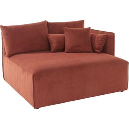 OTTO home Ottomane &raquo;N&ouml;re&laquo; kurzes Lounge-Modul - zum Zusammenstellen, Breite 138 cm, Tiefe 128 cm orange 100% Polyester