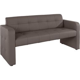 exxpo - sofa fashion Polsterbank &raquo;Barista K&uuml;chensofa mit Komfortsitzh&ouml;he 49cm&laquo; tolle Detailverarbeitung, frei im Raum stellbar grau Microfaser (