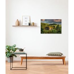 Komar Leinwandbild &raquo;Rustic Charme - Gr&ouml;&szlig;e 60 x 40 cm&laquo; Baum Berge Blumen Bl&auml;tter Foto Jahreszeiten Landschaft Meer Natur Palmen Strand Packung, 1 Stk. tlg. 