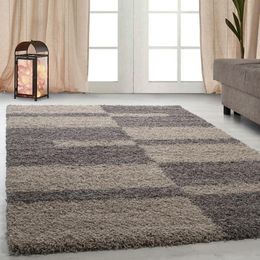 Ayyildiz Teppiche Hochflor-Teppich &raquo;Gala Shaggy 2505&laquo; rechteckig 30 mm H&ouml;he Langflor, L&auml;ufer, alle R&auml;ume, Wohnzimmer grau Kunstfaser