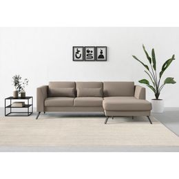 Sit & More sit&more Ecksofa &raquo;Lindholm L-Form&laquo; mit Sitztiefenverstellung und Federkern grau