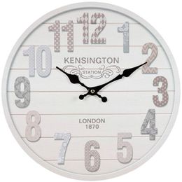 AMBIENTE HAUS Wanduhr &raquo;Kensington Wanduhr 28cm&laquo; beige
