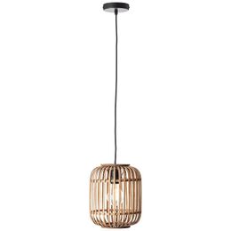 Brilliant Pendelleuchte &raquo;Woodrow&laquo; E27 1 Stk. Bambus Lampe im Boho Stil, 130 x 21 cm, E27 braun