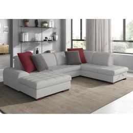 Sit & More sit&more Wohnlandschaft &raquo;Luxor U-Form&laquo; wahlweise mit Bettfunktion, Bettkasten und Kopfteilverstellung silber Luxus-Microfaser ALTARA NUBUCK (100% 