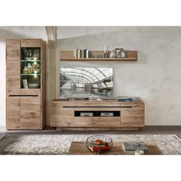 Innostyle Wohnwand &raquo;BELLANO&laquo; Komplett-Set, 3 Stk. tlg. braun Glas, Holzwerkstoff, MDF