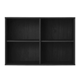Sideboard &raquo;Mistral, Hochwertig H&auml;ngeregal, B&uuml;cherregal, Wandregal&laquo; Verstellbar Einlegeb&ouml;den, B:89 cm, T:32,5 cm schwarz Spanplatte