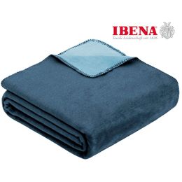 Ibena Wohndecke &raquo;Wohndecke Doubleface Dublin&laquo; in trendigen Farben blau Baumwolle, Polyacryl, Polyester