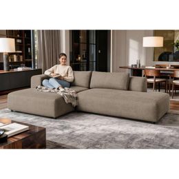 OTTO home Ecksofa &raquo;TIARRA Design-Sofa mit Ottomane recht/links bestellbar, Breite 287 cm&laquo; L-Form mit hochelastischer Schaum und Wellenunterfederung 