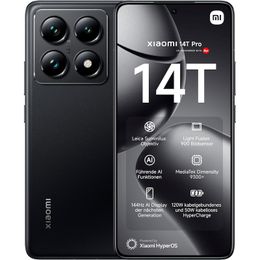 Xiaomi Smartphone &raquo; 14T Pro 512GB&laquo; Titan Black schwarz 50MP + 50 MP + 12 MP Kamera mit Leicafokus und 20-fach Zoom