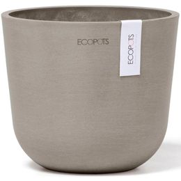Ecopots Blumentopf &raquo;Oslo Mini 16 Taupe&laquo; f&uuml;r den Innenbereich grau Kunststoff