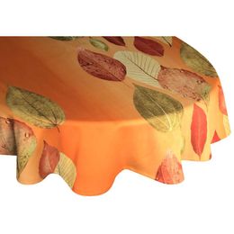 WIRTH Tischdecke &raquo;MAREK&laquo; oval orange Polyester