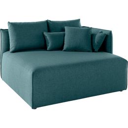 OTTO home Ottomane &raquo;N&ouml;re&laquo; kurzes Lounge-Modul - zum Zusammenstellen, Breite 138 cm, Tiefe 128 cm blau 100% Polyester