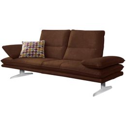 W.Schillig 2,5-Sitzer &raquo;broadway Designsofa mit hohem Sitzkomfort&laquo; Sitztiefenverstellung, Kopfteil- & Seitenteilverstellung, Breite 236cm braun 