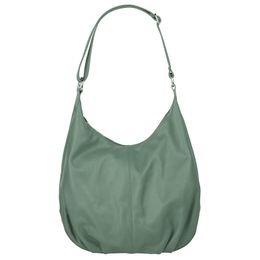 CLUTY Damen Shopper echt Leder, Made in Italy gr&uuml;n