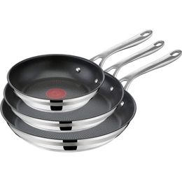 Tefal Pfannen-Set &raquo;Jamie Oliver Cook Smart f&uuml;r alle Herdarten, Induktion, Thermo-Signal&laquo; Edelstahl Set, 3x Bratpfannen 20/24/28 cm, 3 Stk. tlg. 